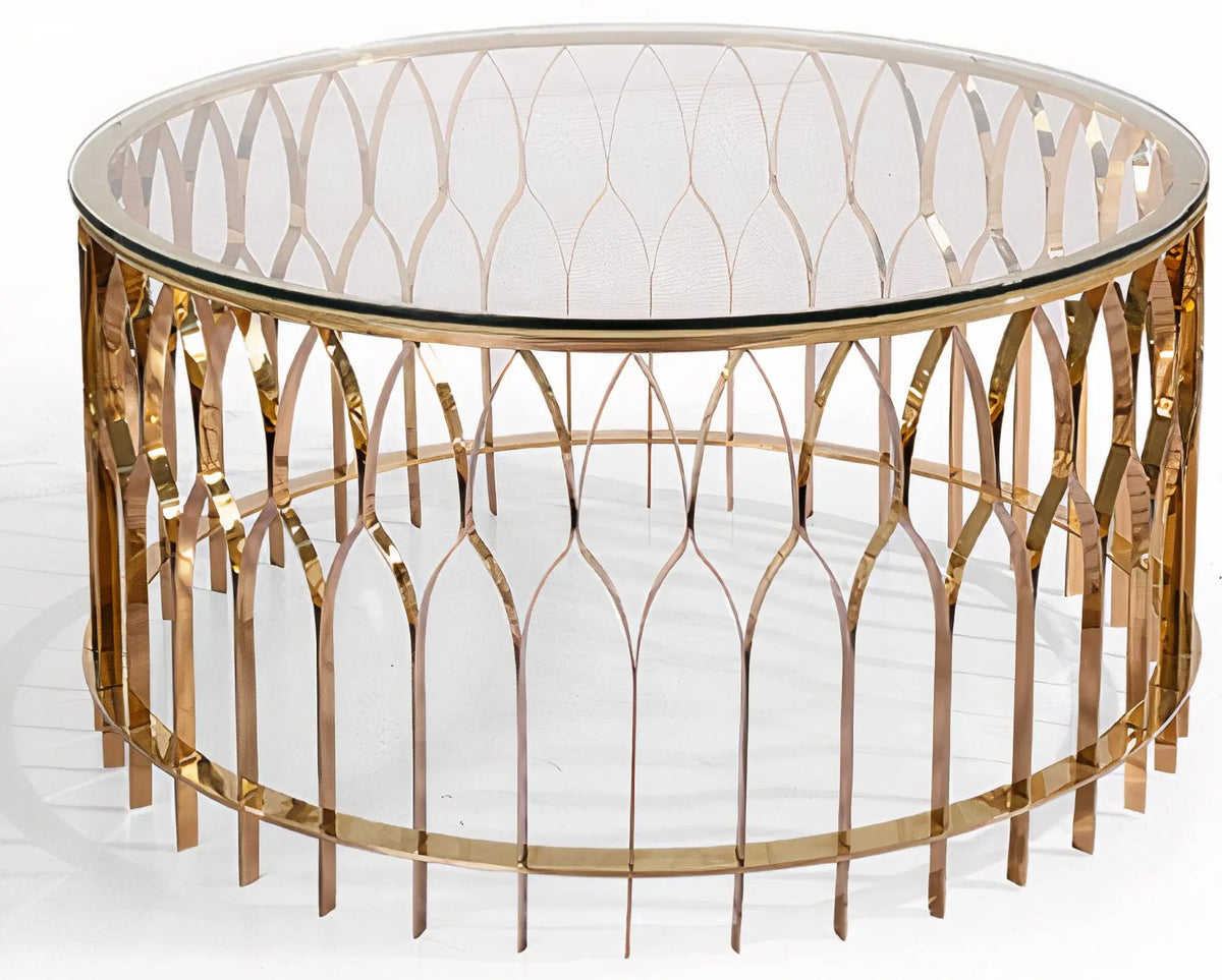 Golden Glass Table - Fin and Furn – Fin and Furn